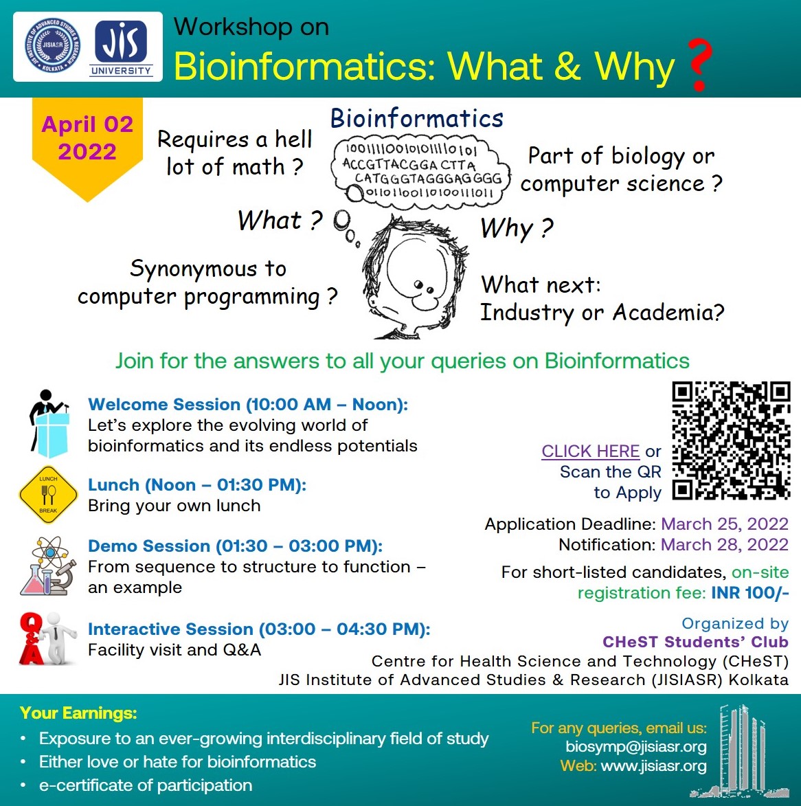 Workshop on Bioinformatics: What and Why? - Best PG & PhD Colleges in ...